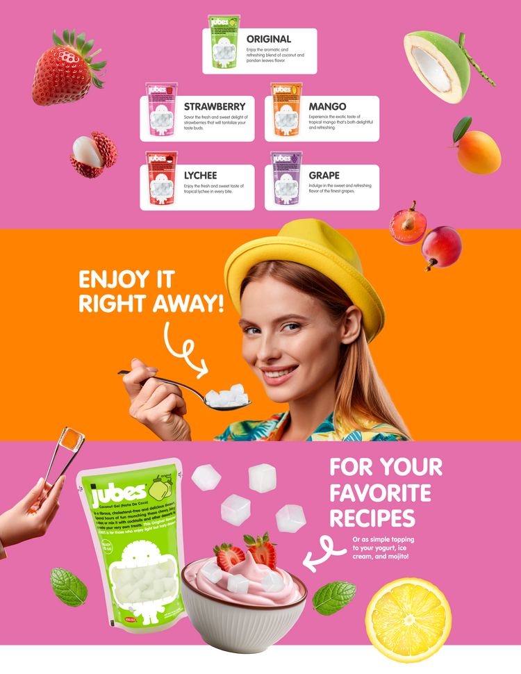 Jubes USA | Coconut Gel Cubes | Refreshing Dessert Packed with Fiber ...